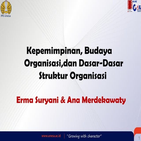 ERMA SURYANI_ANA MERDEKAWATY_KEPEMIMPINAN, BUDAYA ORGANISASI, DASAR-DASAR DARI STRUKTUR ...