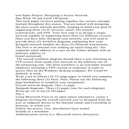 Project: Designing a Secure Network | DOCX
