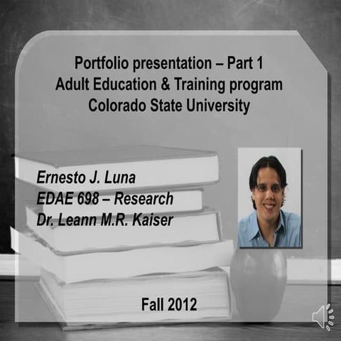 Ernesto luna portfolio presentation part 1 a | PPT