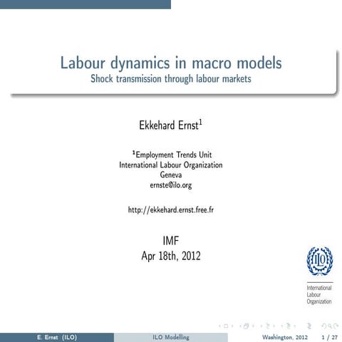 Labour dynamics in macro models | PPT