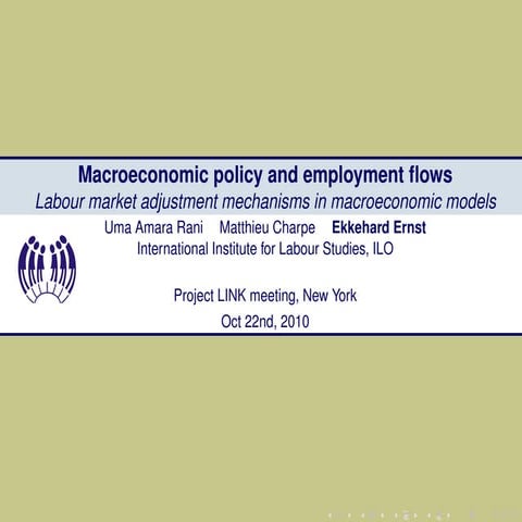 Macroeconomic policy and employment flows | PPT