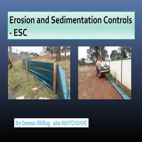 Erosion and Sedimentation Controls training | PPT