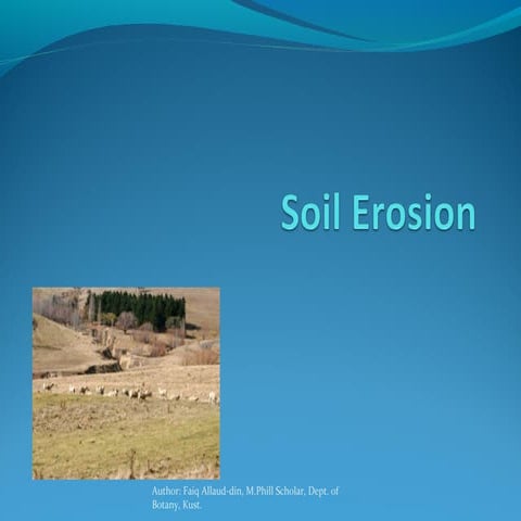 Erosion of soils | PPT