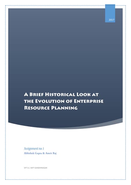 History and Evolution of ERP & SAP | PPT