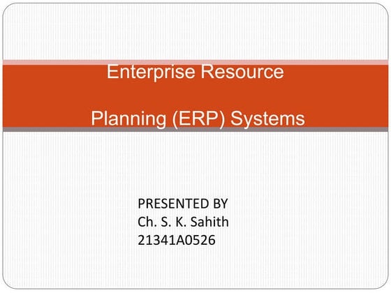 Erp ppt | PPTX