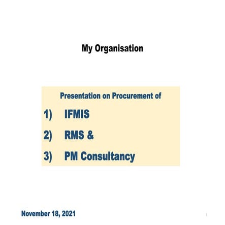 ERP Scope, Procurement and Implementation | PPT