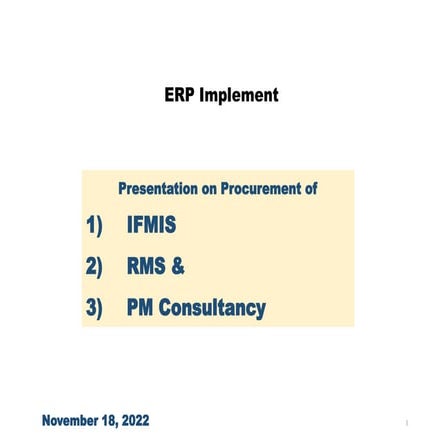 Erp Implementation And Cost Estimation For An Org Ppt