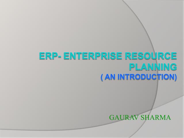 Erp ppt | PPTX