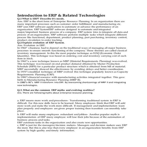 Erp1&2nd unit | DOCX