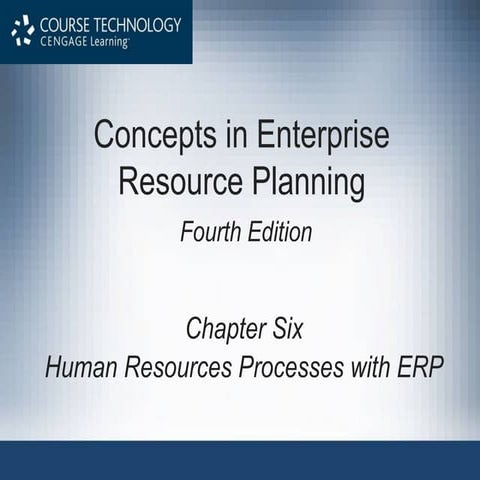 Human Resources Processes in ERP chapter 6 | PPTX