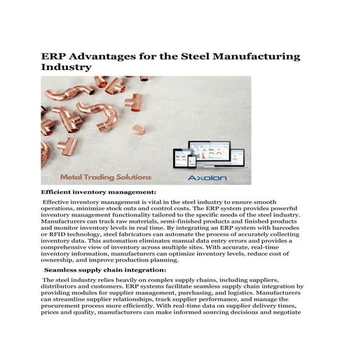 Enhancing Material Tracking and Traceability in the Steel Industry with ...