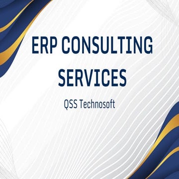 ERP Consulting Services Scalable ERP Systems Built for Tomorrow | PPT