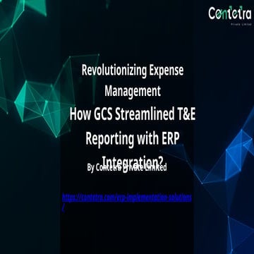 Contetra's ERP Functional Consulting Services : Case Study | PPT