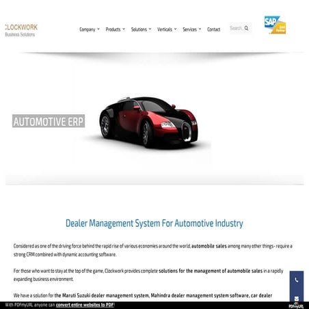 Erp for dealer management system | PDF