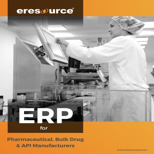 Erp for Pharmaceutical Industry | PDF