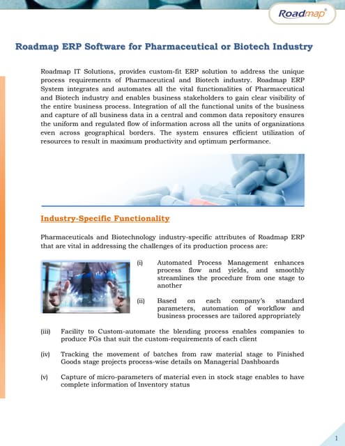 Roadmap erp brief demo | PPT