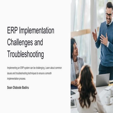 Erp Implementation Challenges And Troubleshooting Ppt