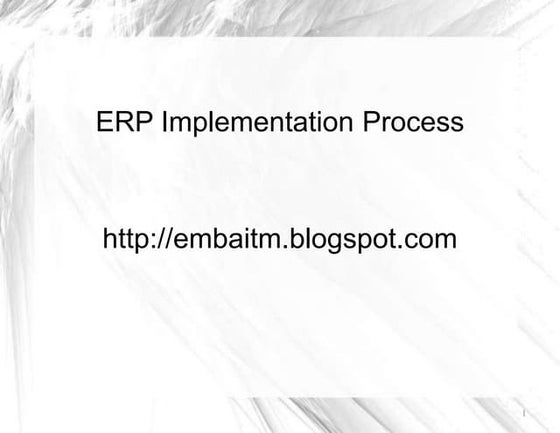 Top Level ERP Implementation Methodology | PPT