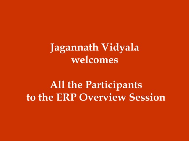 Introduction to ERP | PPT | Databases | Computer Software and Applications