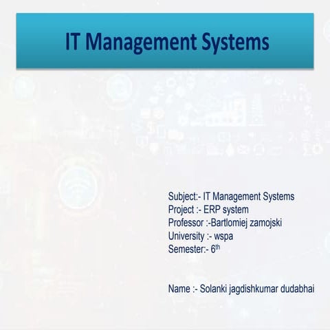 ERP IT management systems | PPT