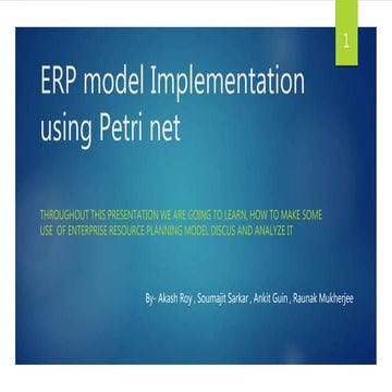 Erp modeling using petri net(updated) | PPT