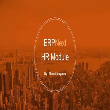 ERPnext HR Module | PPTX