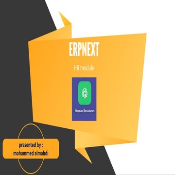 Erpnext hr module | PDF