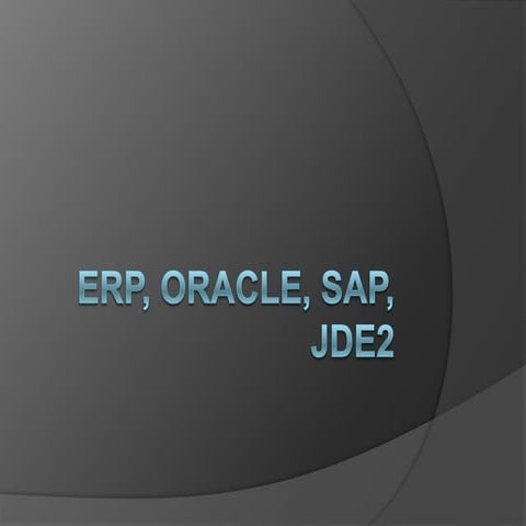 Erp,Oracle,Sap,Jde, Modulos | PPT