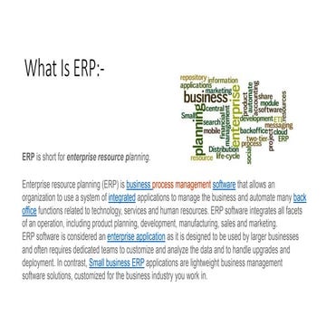 Erp pavan ppt | PPT