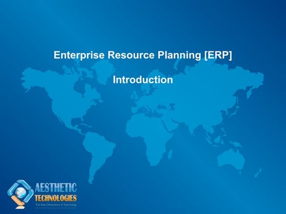 Enterprise Resource Planning(ERP) | PPT