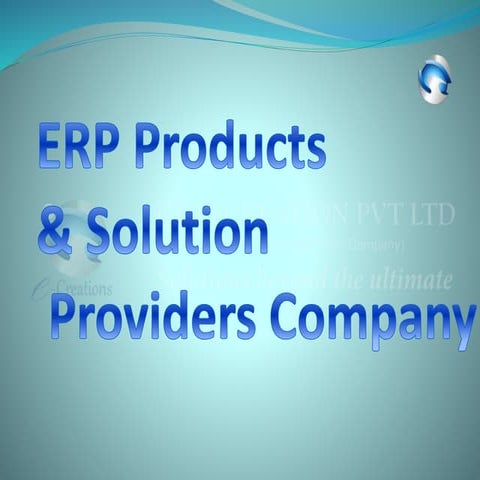 Erp Products & Solution Providers | PPT