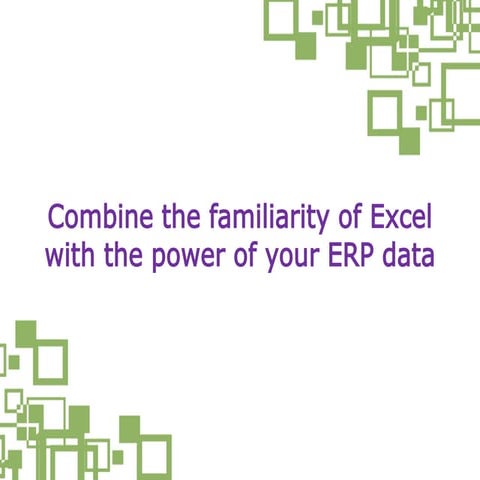 Erp reporting in Excel | PPTX