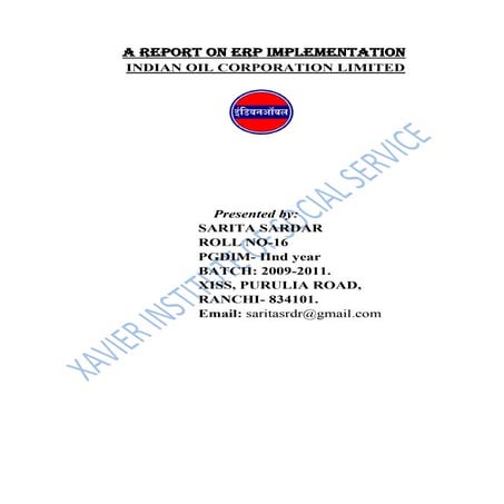 REPORT ON IOCL | DOCX