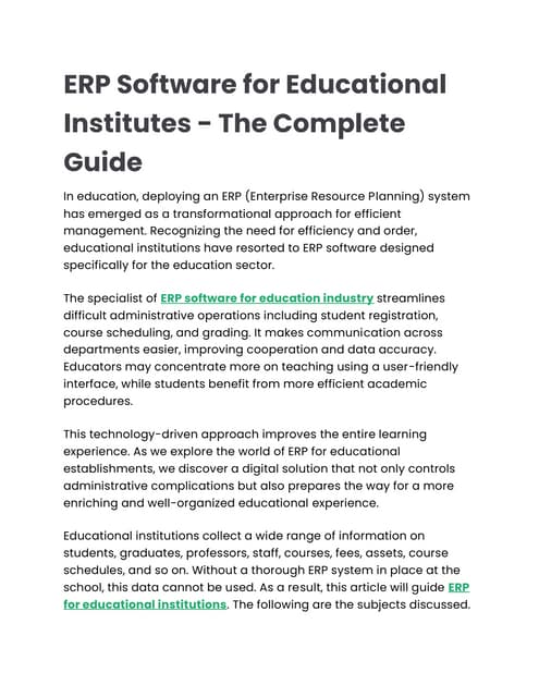 school ERP | PDF | Professional School | Postgraduate Education