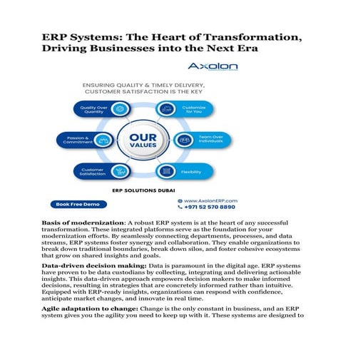ERP Systems The Heart of Transformation, Driving Businesses into the ...