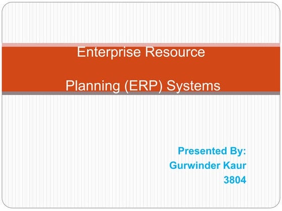 Oracle ERP Introduction | PPTX