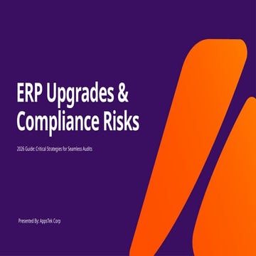 ERP Upgrades & Compliance Risks 2026 Guide | PPTX