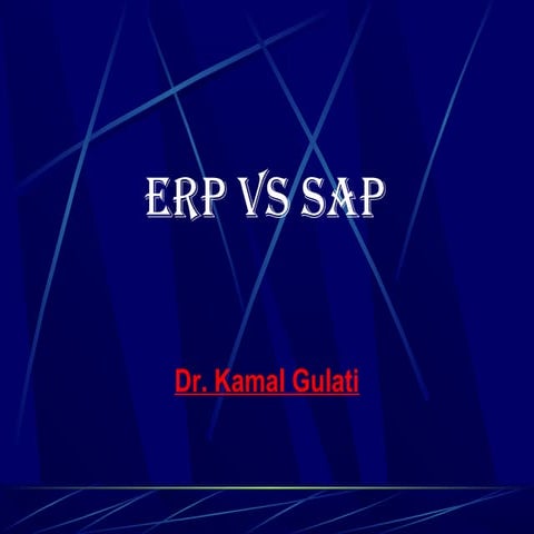 ERP vs SAP (Difference) | PPT