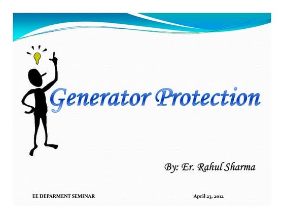 Protection Of Generator | PPTX
