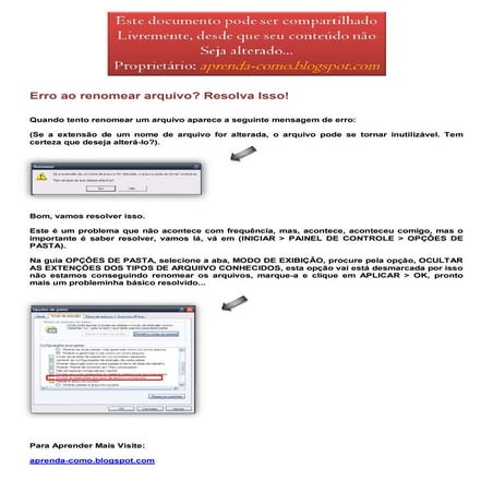 Erro ao renomear arquivo | PDF | Computing | Technology & Computing