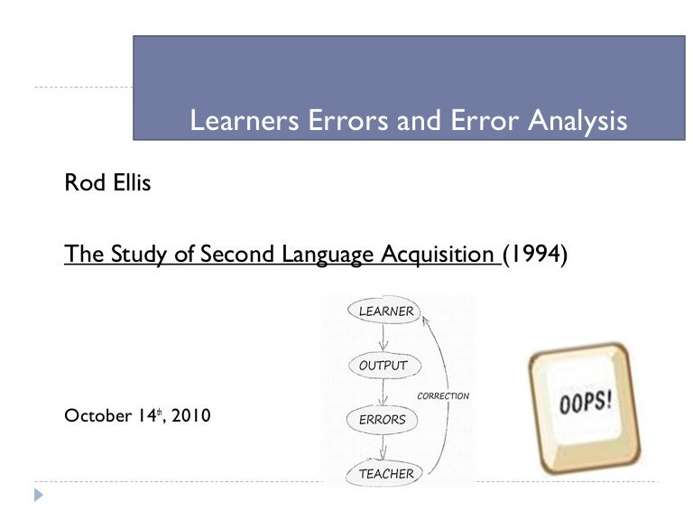 Error Analysis Error Analysis