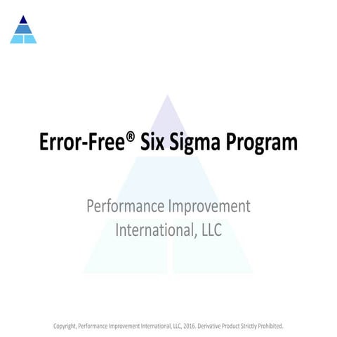 Error-Free® Six Sigma | PPTX