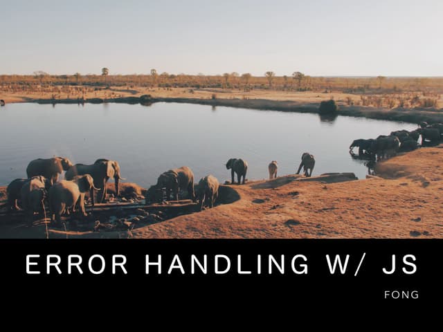 Error Handling In Js Pdf Programming Languages Computing