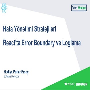 Hata Yönetimi Stratejileri - React'ta Error Boundary ve Loglama ...