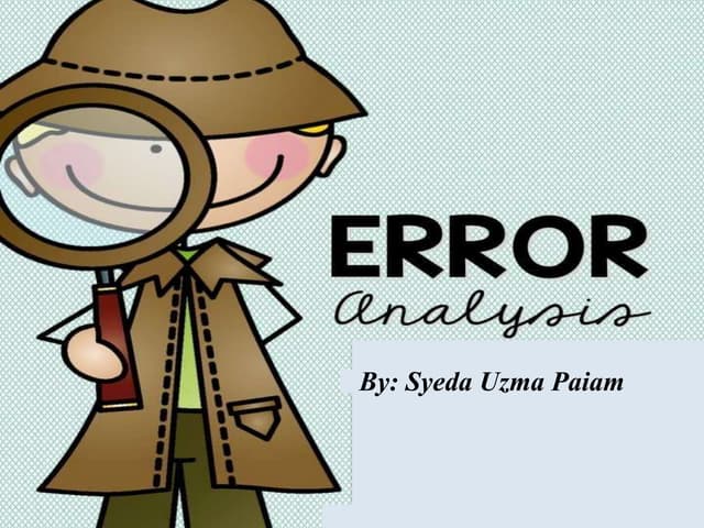 Error Analysis Pptx