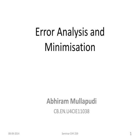 Error analysis | PPT
