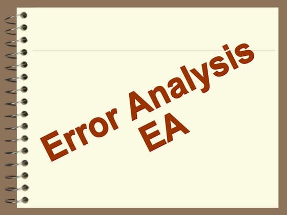 Error Analysis | PPT