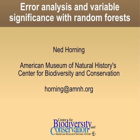 Error analysis randomforest | PPT