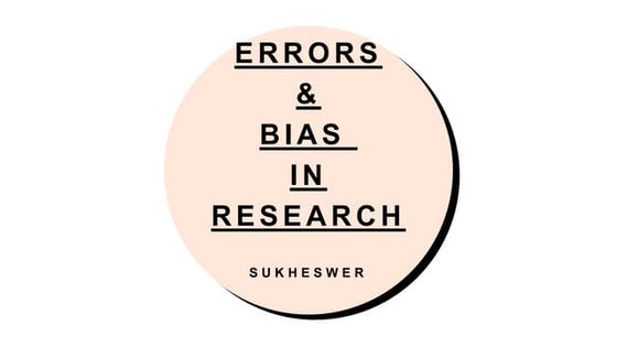 ERRORS IN RESEARCH DESIGN | PPT