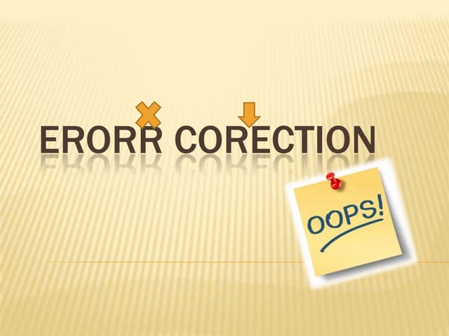 Students error correction | PPTX